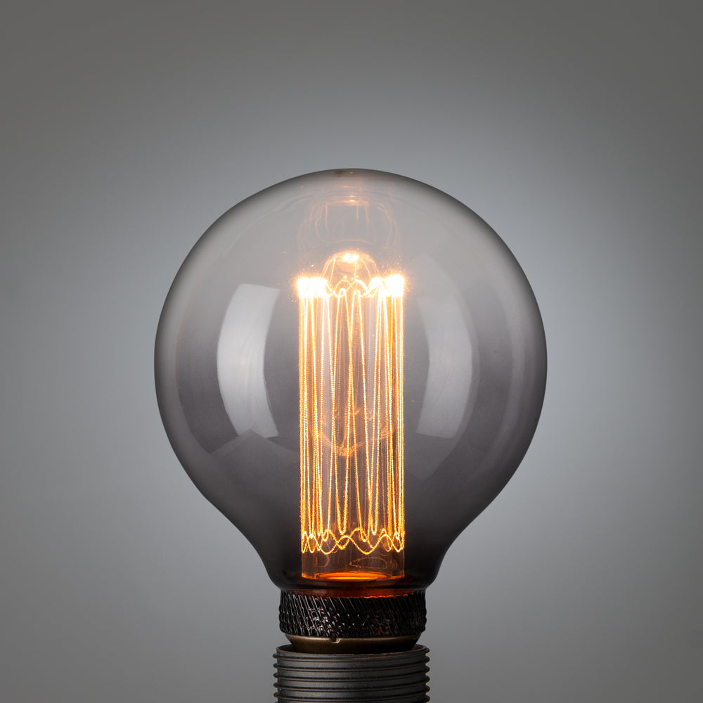 Round retro Led light bulb with integrated dimmer